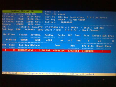 memory memtest86 failing address super user