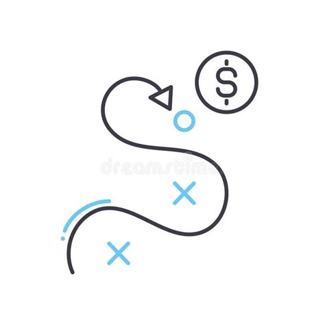 Business Strategy Process Line Icon Outline Symbol Vector