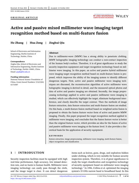 Active And Passive Mixed Millimeter Wave Imaging Target Recognition Method Based On Multi