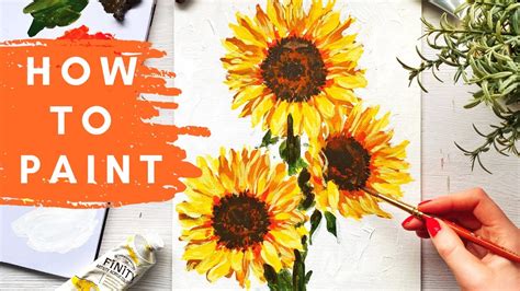 Easy Sunflower Painting Tutorial At Christopher Schauer Blog