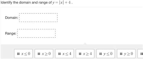 [answered] Identify The Domain And Range Of Y X 4 Domain Range X 0 X 0 Kunduz