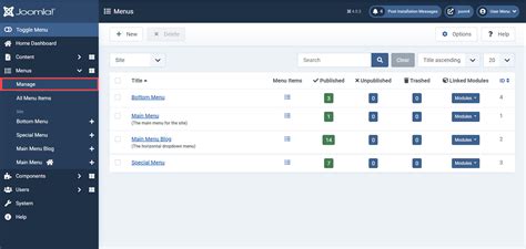 Learning About The Menu Interface In Joomla 40 Inmotion Hosting