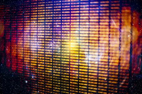 Binary Code Background Texture With Mathematic Symbols Numeral Symbols On Abstract Template