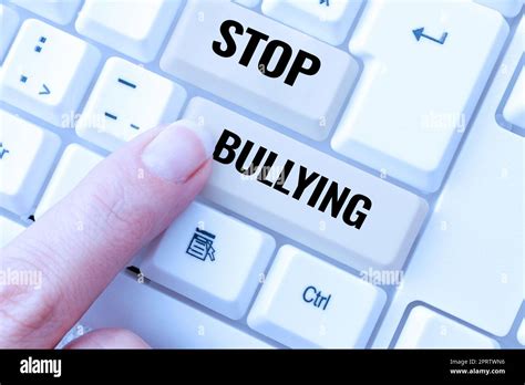 Text Showing Inspiration Stop Bullying Internet Concept Prevent The Disease Of Elevated Glucose