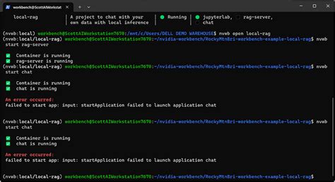 Support Workbench Example Project Local Rag Nvidia Ai Workbench