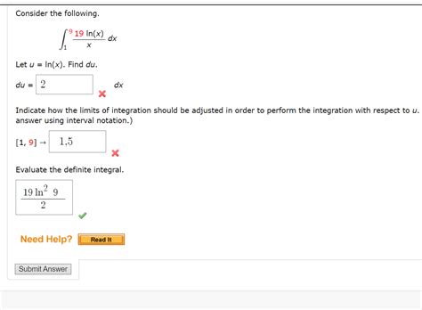 Solved Tutorial Exercise Evaluate The Definite Integral L