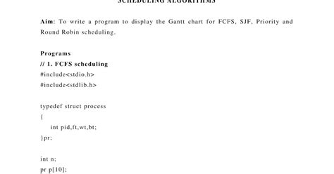 Dr R Anurekha 3 A Scheduling Algorithm Fcfs