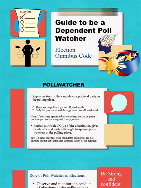 Guide For Poll Watcher Pdf Voting Elections