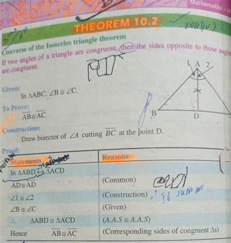 theorem 10 2 youliv converse of the isosceles triangle theoremif two an