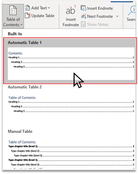 How To Create And Update A Table Of Contents In Ms Word