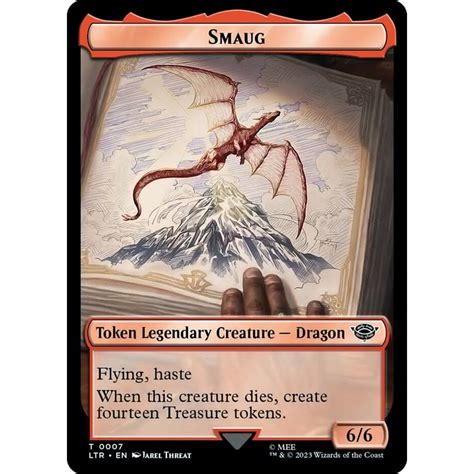 Smaug Token The Lord Of The Rings Tales Of Middle Earth Tokens Mtg