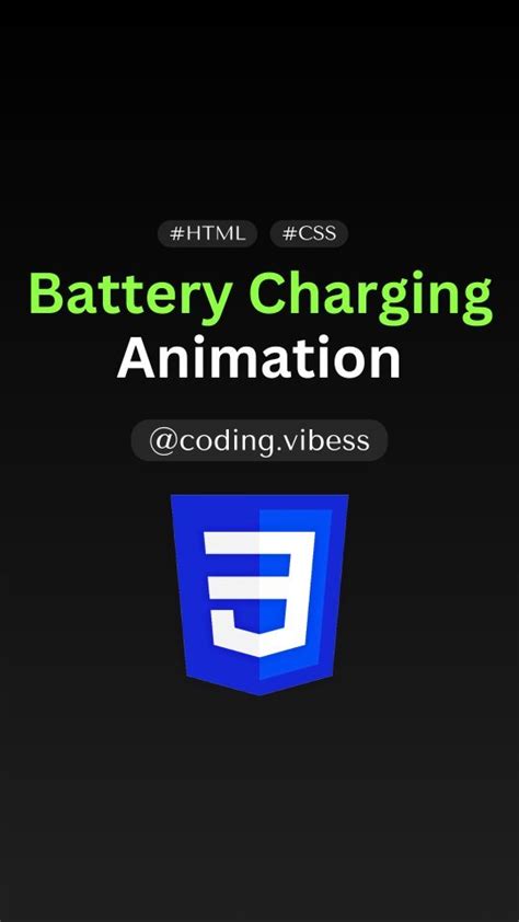 Coding Vibess Engineer Battery Charging Animation Using Html And Css🔋🤯 Join Our Telegram