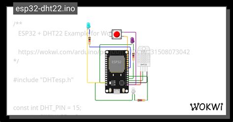 Jika Lampu Temp And Humidity And Tombol Wokwi Esp32 Stm32 Arduino Simulator