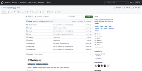 Sydneypy 强大的python客户端连接copilot原bing Chat 懂ai
