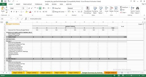 Software Project Budget Template