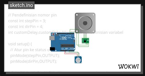 Stepper Potentio Meter Wokwi ESP STM Arduino Simulator