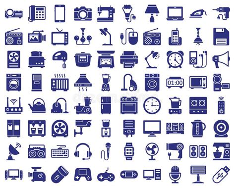 Electronics Isolated Vector Icons Set Every Single Icon Can Easily
