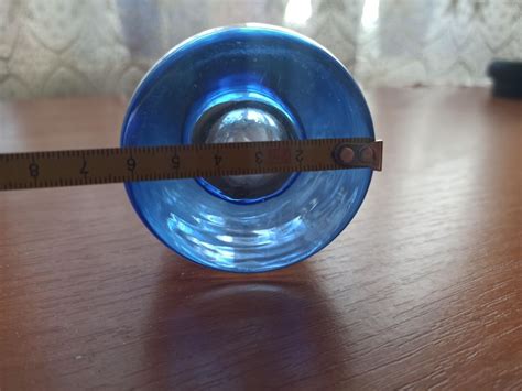 Ваза висока гутне кобальтове скло 29 5 6 3 см 350 грн Предмети мистецтва Львів на Olx