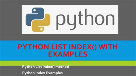 Python List Index With Examples Spark By Examples