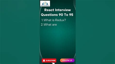 React Js Interview Questions 90 To 95 Reactjsinterviewquestions Reactjstraining Youtube