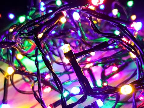Luces Navide As Enredadas Foto Premium