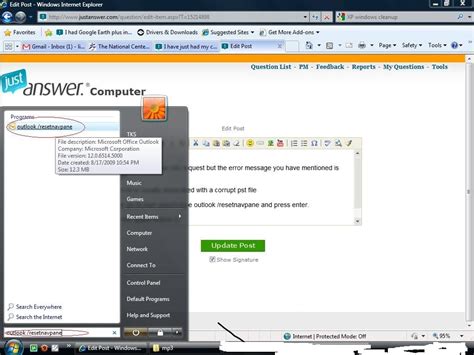 When I Try To Access My Email A Pop Up Says Cannot Start Microsoft Office Outlook Cannot