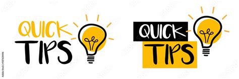 Quick Tips Stock Vector Adobe Stock