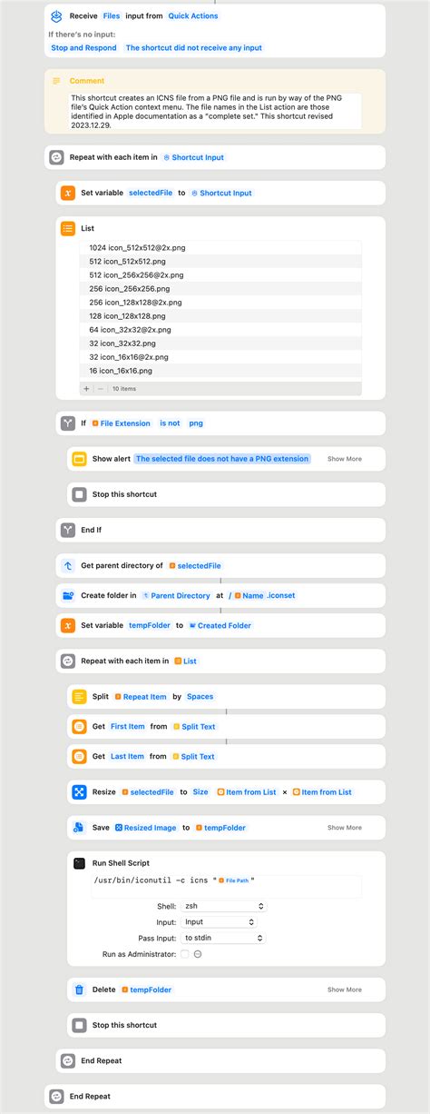 Alert Triggered When Selecting Multiple Files Via Quick Actions Rshortcuts