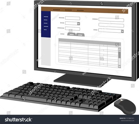 Illustration Data Entry Screen Displayed On Stock Vector Royalty Free 1573882321 Shutterstock