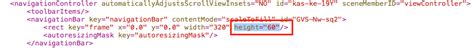 Ios How To Increase The Height Of Navigation Bar In Xcode Stack
