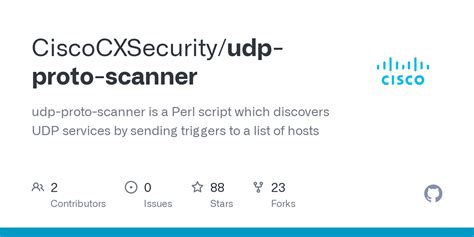 Github Ciscocxsecurityudp Proto Scanner Udp Proto Scanner Is A Perl