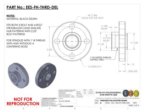 Threaded Fab Adapter Delrin Ees Evolve Engineeing And Software