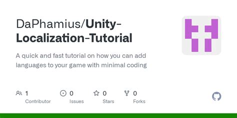 Github Daphamiusunity Localization Tutorial A Quick And Fast