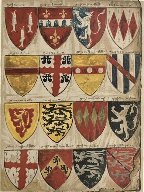 125 Historic Medieval Heraldic Design Coats Of Arms Illustrations And