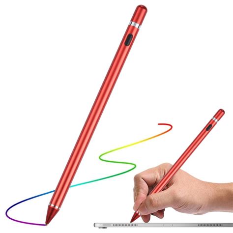 Universal Active Capacitive Stylus Pen Red