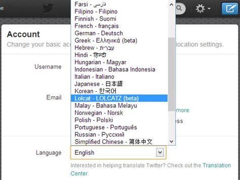 Twitter Turns On Lolcat Language Option