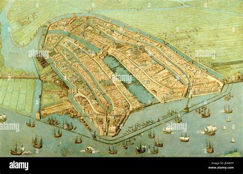 A Historical Map Of Amsterdam From 1538 Providing A Detailed View Of The Citys Layout During