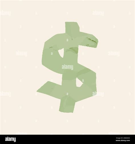 Dollar Sign Font Paper Cut Symbol Vector Stock Vector Image And Art Alamy
