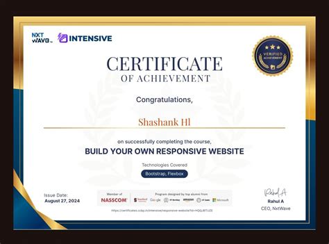 Shashank Hl On Linkedin Nxtwave Webdeveloper Ccbp Programming Fullstackdeveloper Coding
