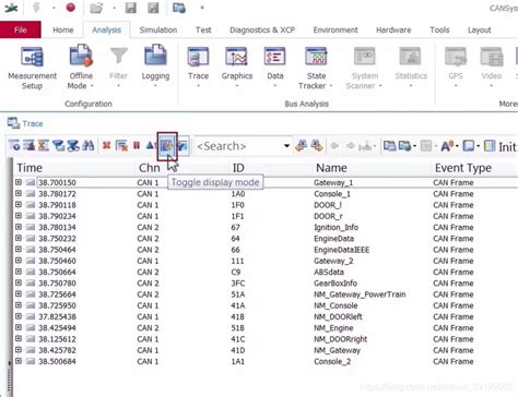 Canoe学习笔记2 Trace窗口介绍图解canoe Trace Csdn博客