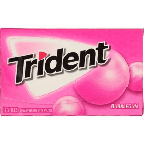 Trident Bubblegum Single Pack Of Walmart Com