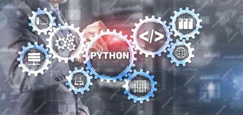 Python Lenguaje De Programación De Alto Nivel Concepto De Tecnología De Comunicaciones Foto
