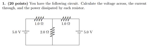 solved 1 20 points you have the following circuit