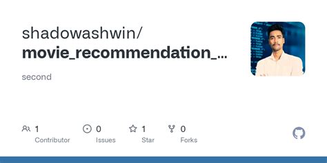 GitHub Shadowashwin Movie Recommendation System Webapp Second