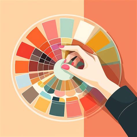 premium ai image illustration of a designer picking a color from a