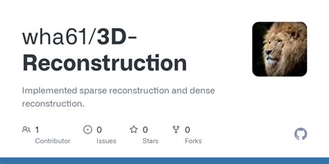 Github Wha613d Reconstruction Implemented Sparse Reconstruction And