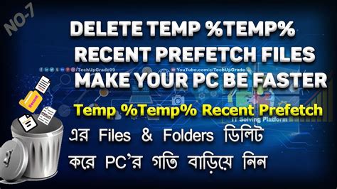 how to delete temp recent prefetch files make your pc be faster in