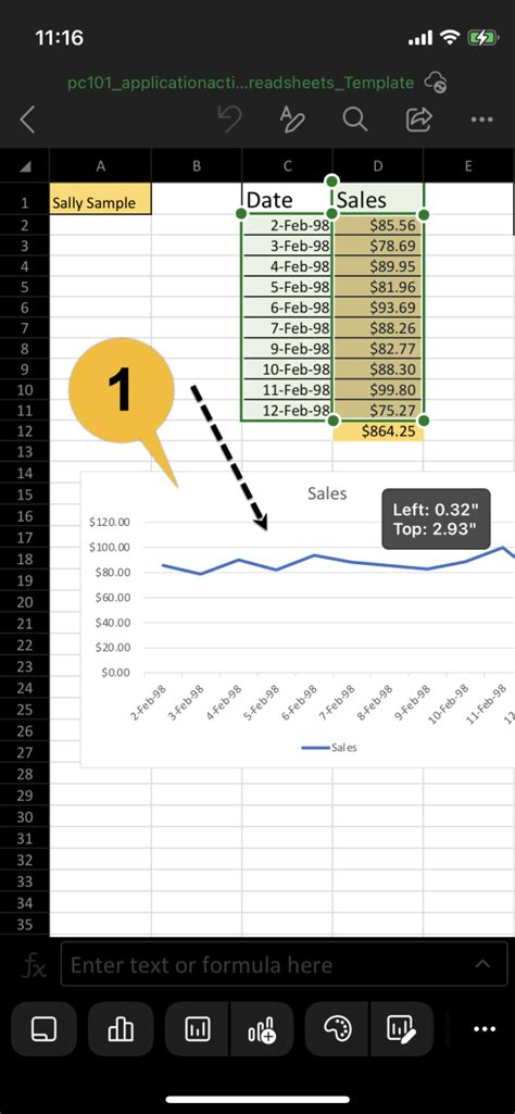 Create A Line Chart Excel Ios App