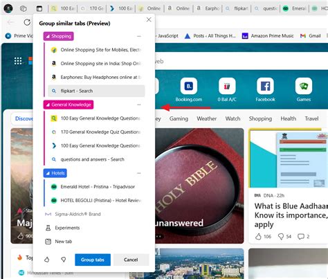 How To Automatically Group Similar Tabs In Microsoft Edge