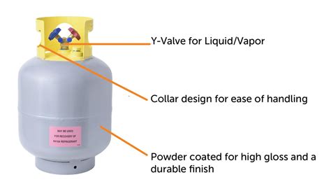 50lb Refrigerant Cylinder Recovery Tank With Scg Y Valve Flame King
